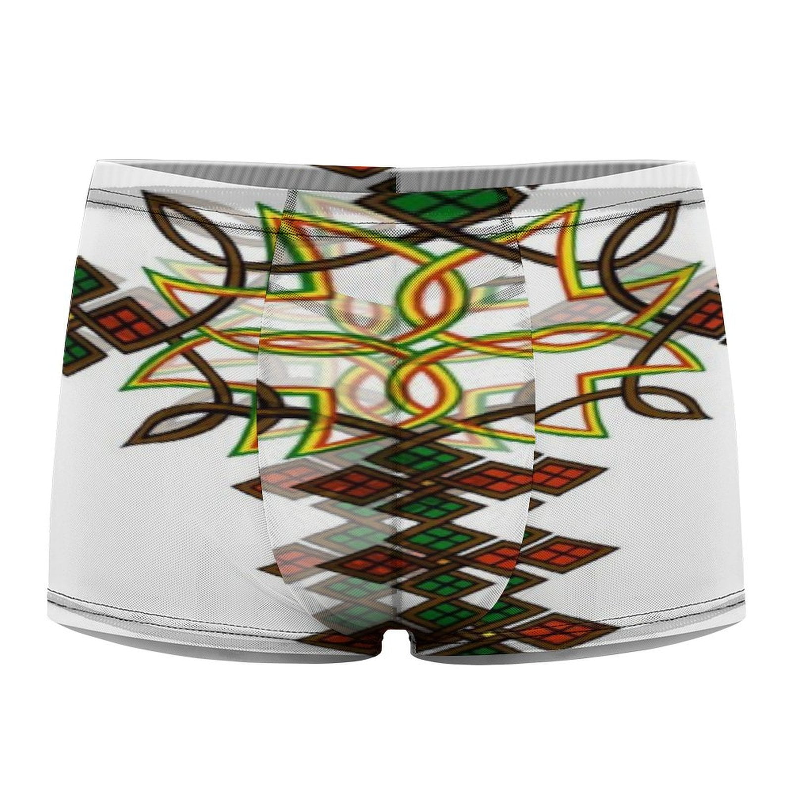 Ethiopian Cross Framed Men's Mesh Boxer Briefs Cooling Breathable ...