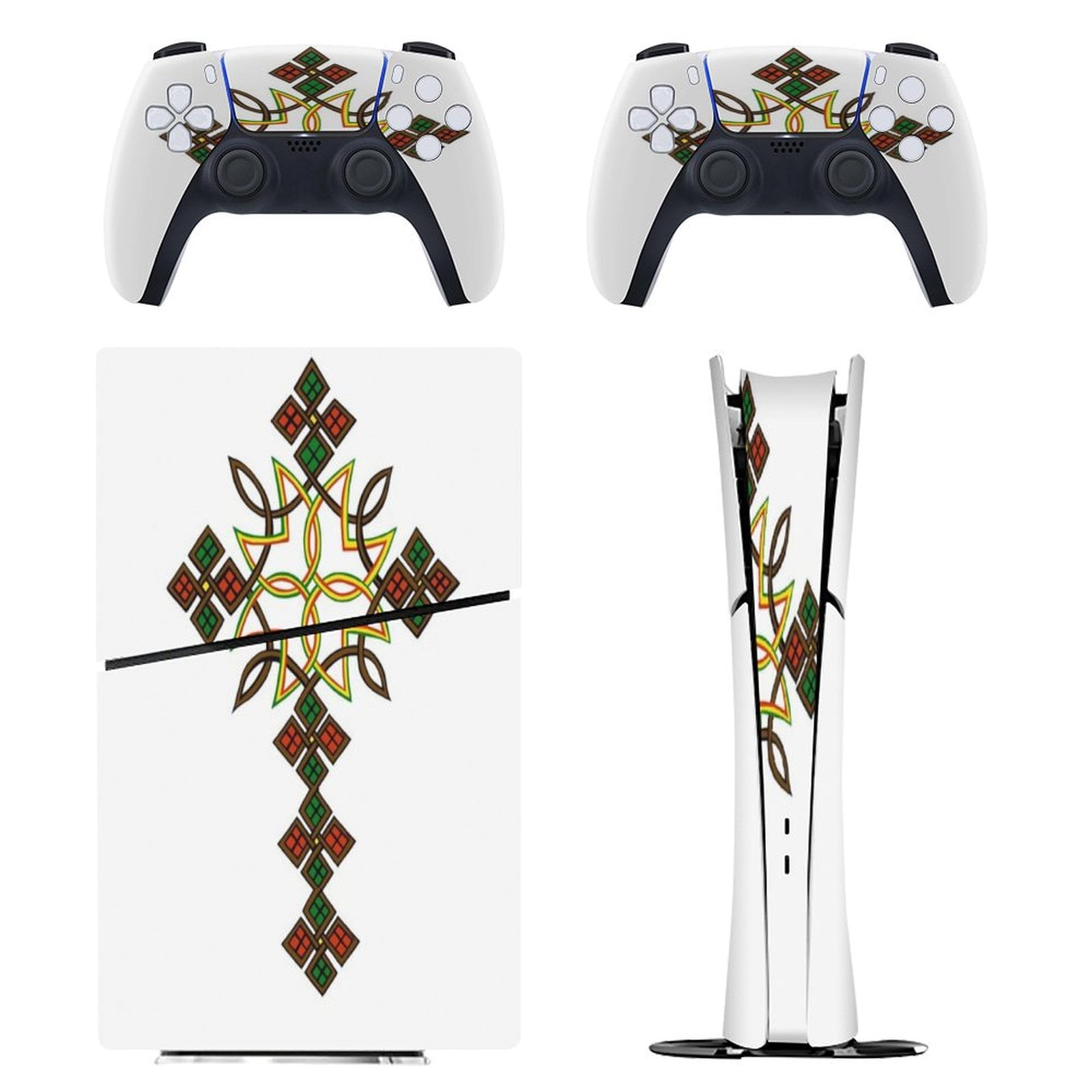 Ethiopian Cross Framed PS5/PS5 Pro/PS5 Slim Digital Disc Skin Sticker ...