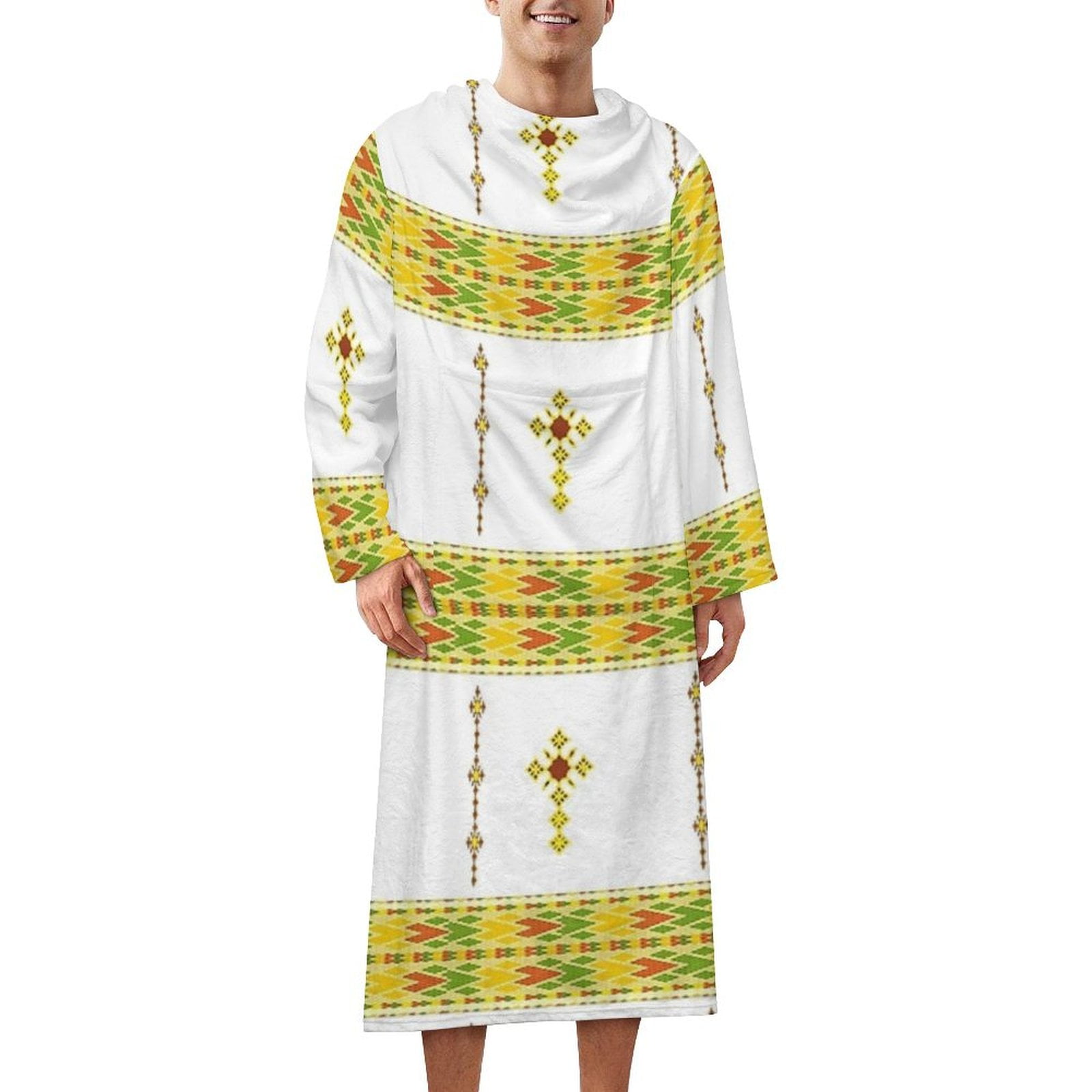 Ethiopian Habesha Tibeb Telet Bathrobe Plush Bathrobe Cozy Unisex ...