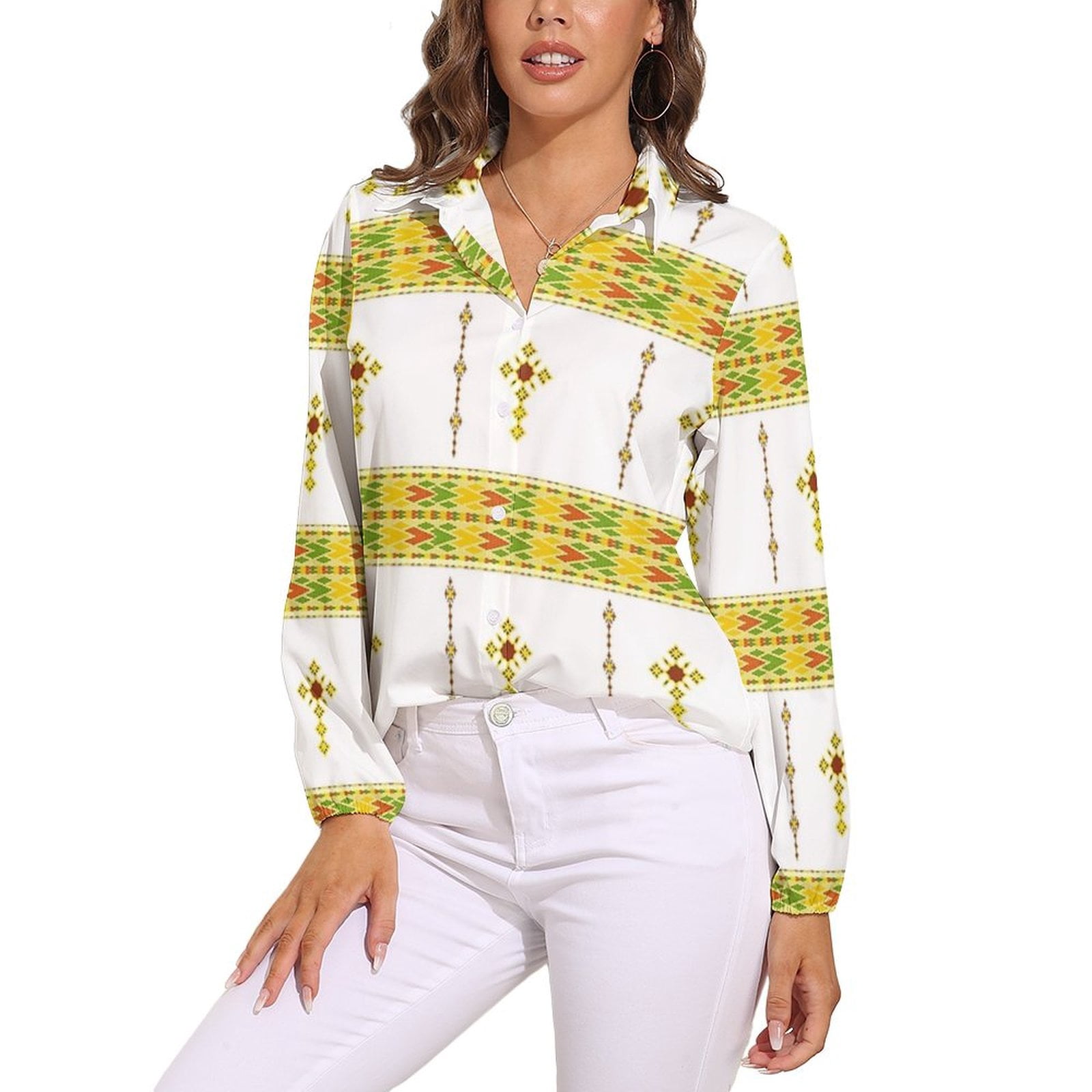 Ethiopian Habesha Tibeb Telet Long Sleeve Blouse Woman Streetwear ...