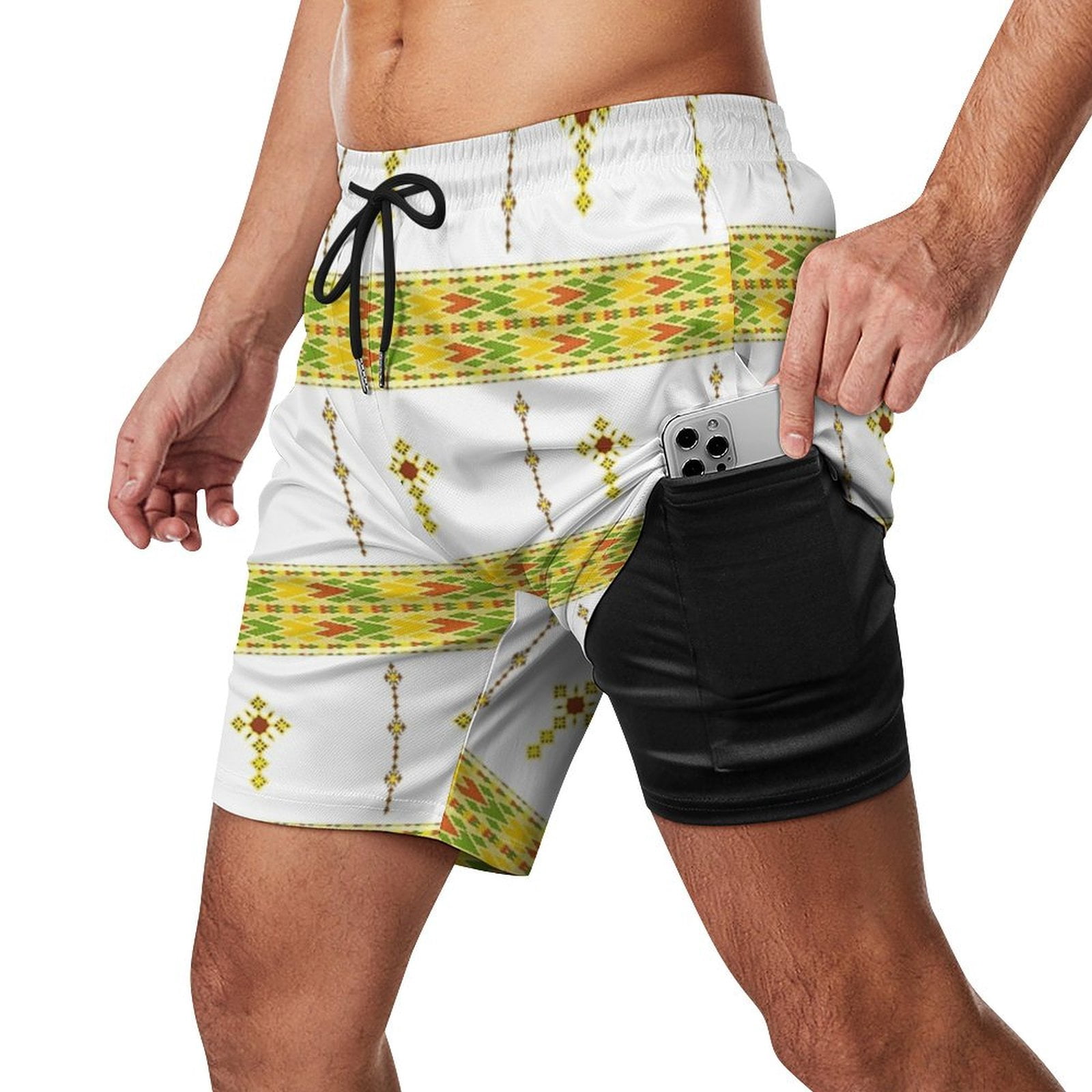 Ethiopian Habesha Tibeb Telet Quick Dry Swimming Shorts For Men ...