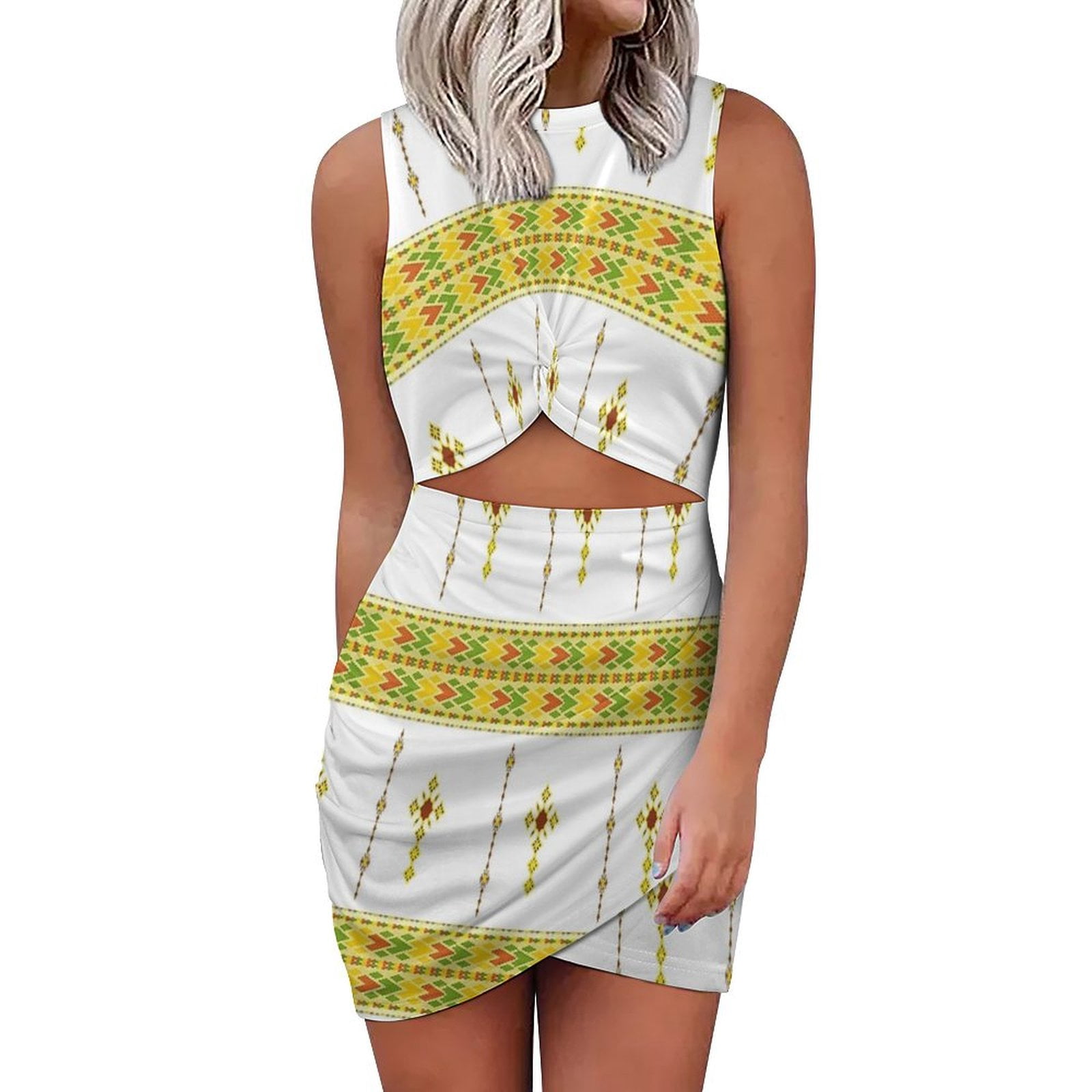 Ethiopian Habesha Tibeb Telet Women's Crossover Slim Hip Dress Summer ...