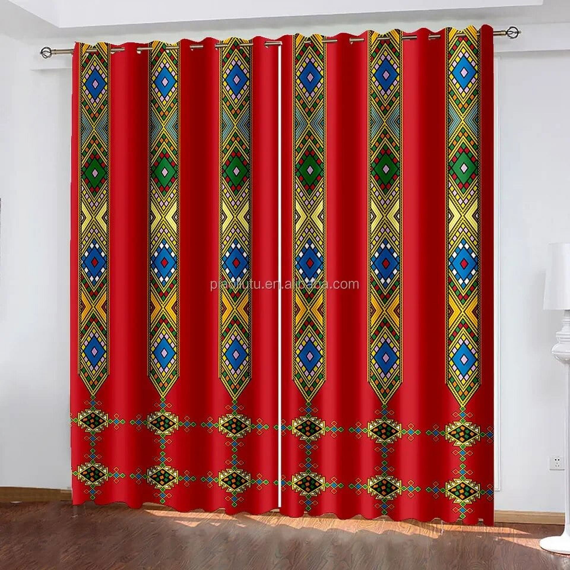 Ethiopian Nation of Africa Design Light Filtering Drapes Window ...