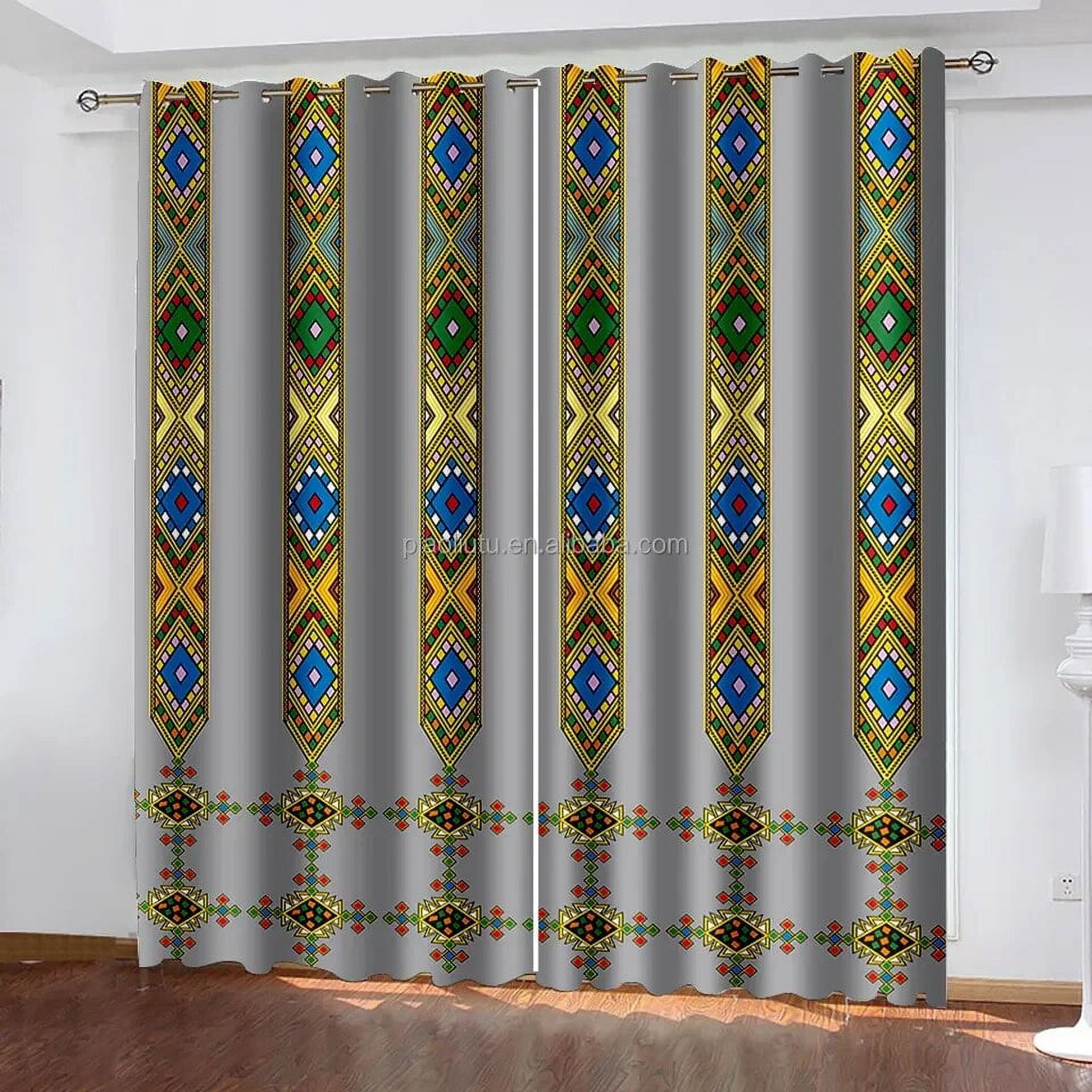 Ethiopian Nation of Africa Design Light Filtering Drapes Window ...