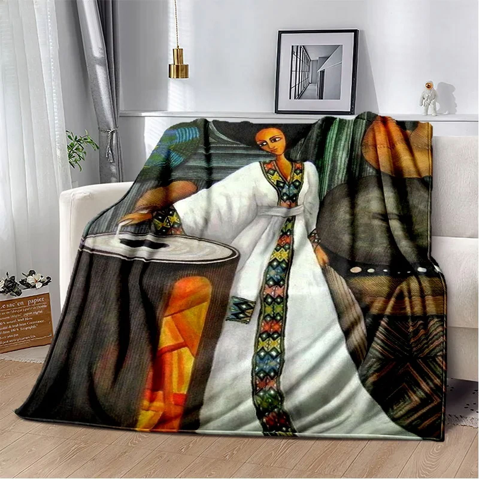 Ethiopian Painting Art Africa Blanket,Soft Throw Blanket for Home ...