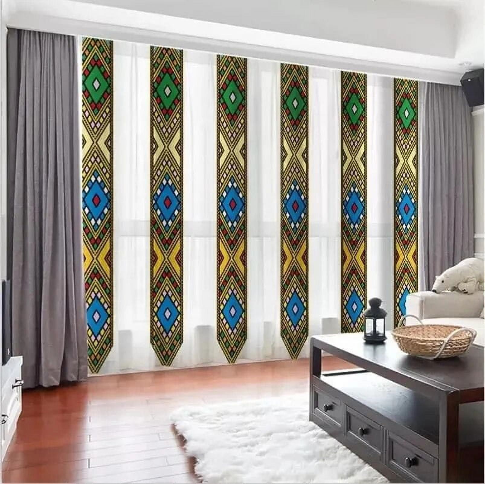 Ethiopian Traditional Design Saba and Telet Thin Window Curtains for ...