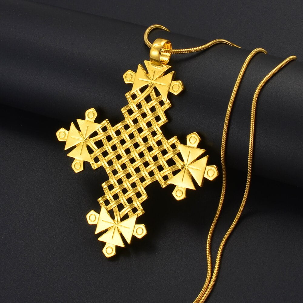Ethiopian Traditional Ethnic 14K Gold Cross Jewelry Pendant Necklaces ...