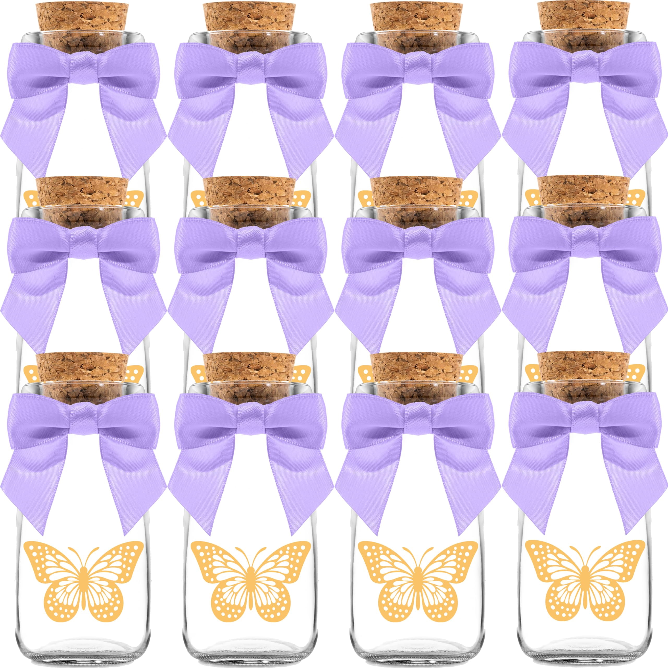 Ethisa Small 12 FEV6 Pack Butterfly Party Favor Glass with Ribbons and ...
