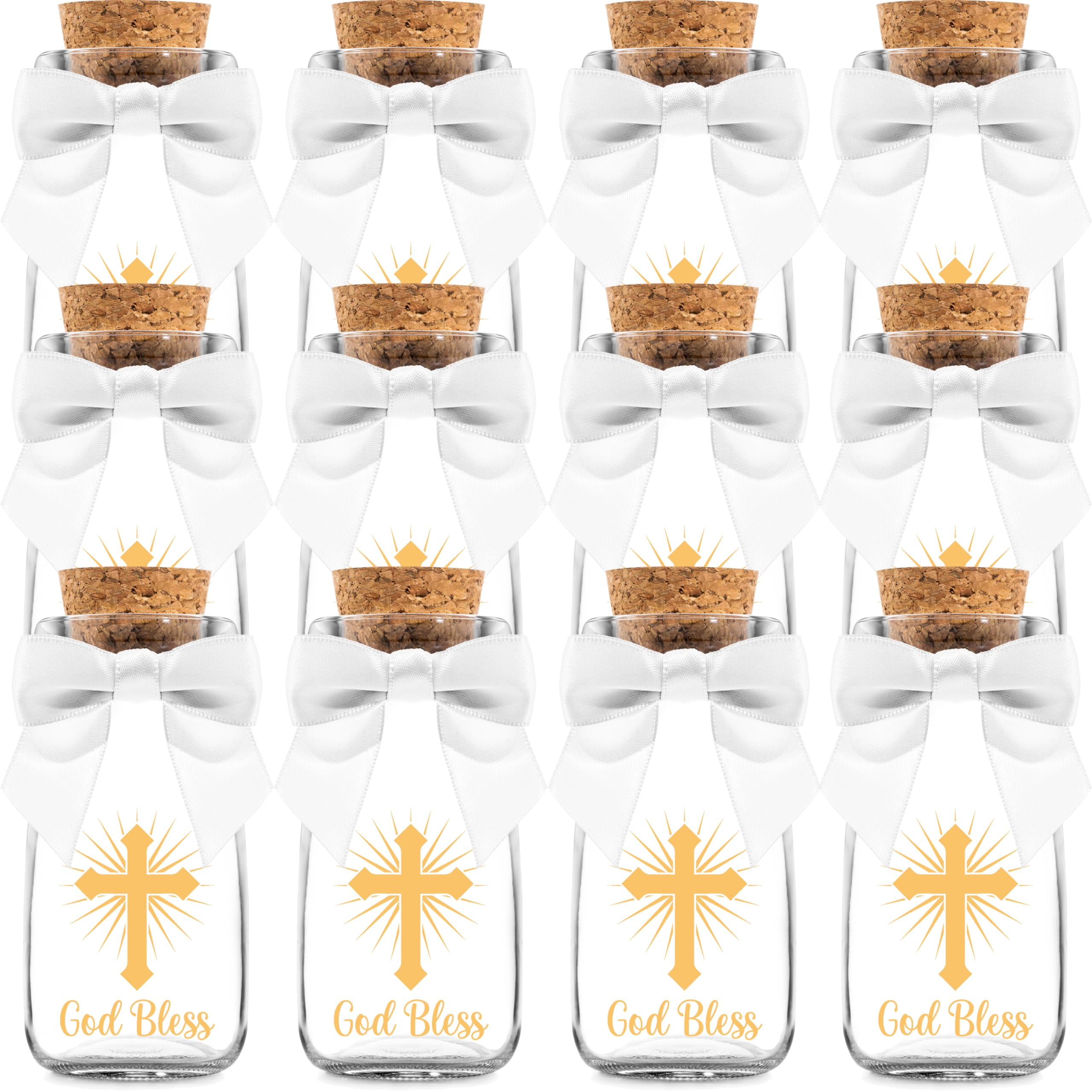 Ethisa Small 12 Pack RRF12 Baptism Glass Bottles and Stickers - God ...