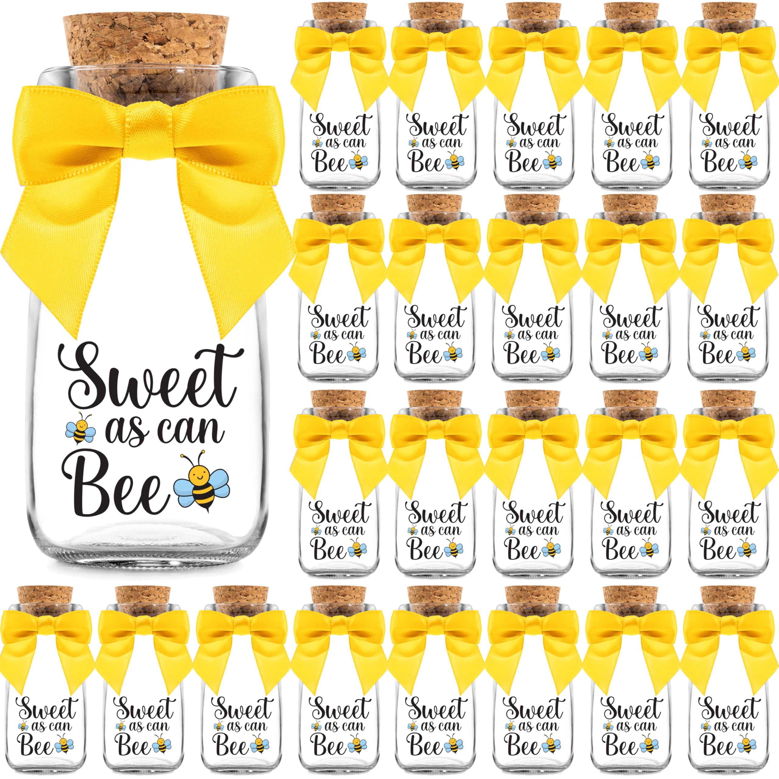 Ethisa Small 24 Pack KEF16 Bee Party Favor with Ribbons and Stickers ...