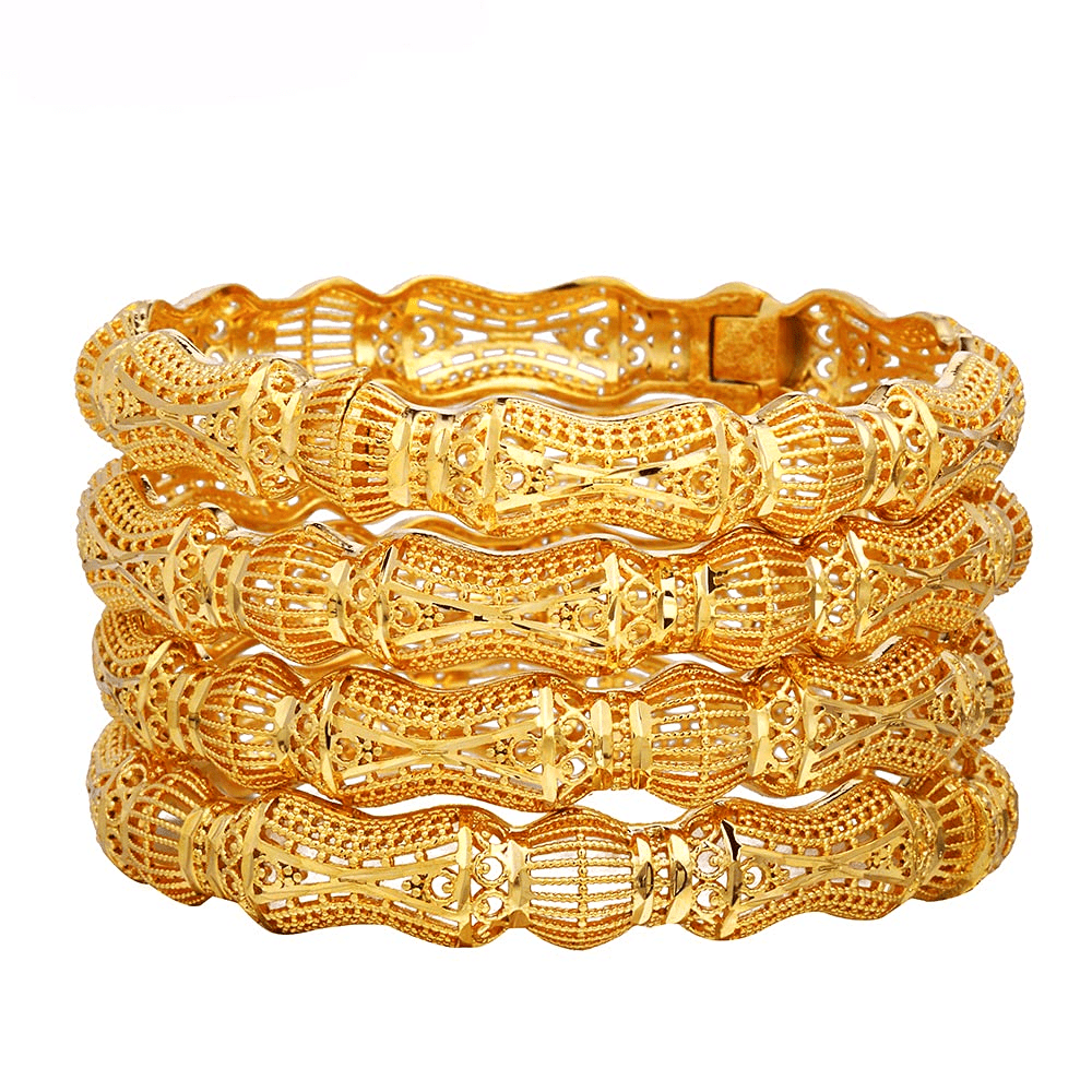 Ethlyn Ethnic Gold Plated Bracelet Middle Eastern Ethiopian Wedding ...