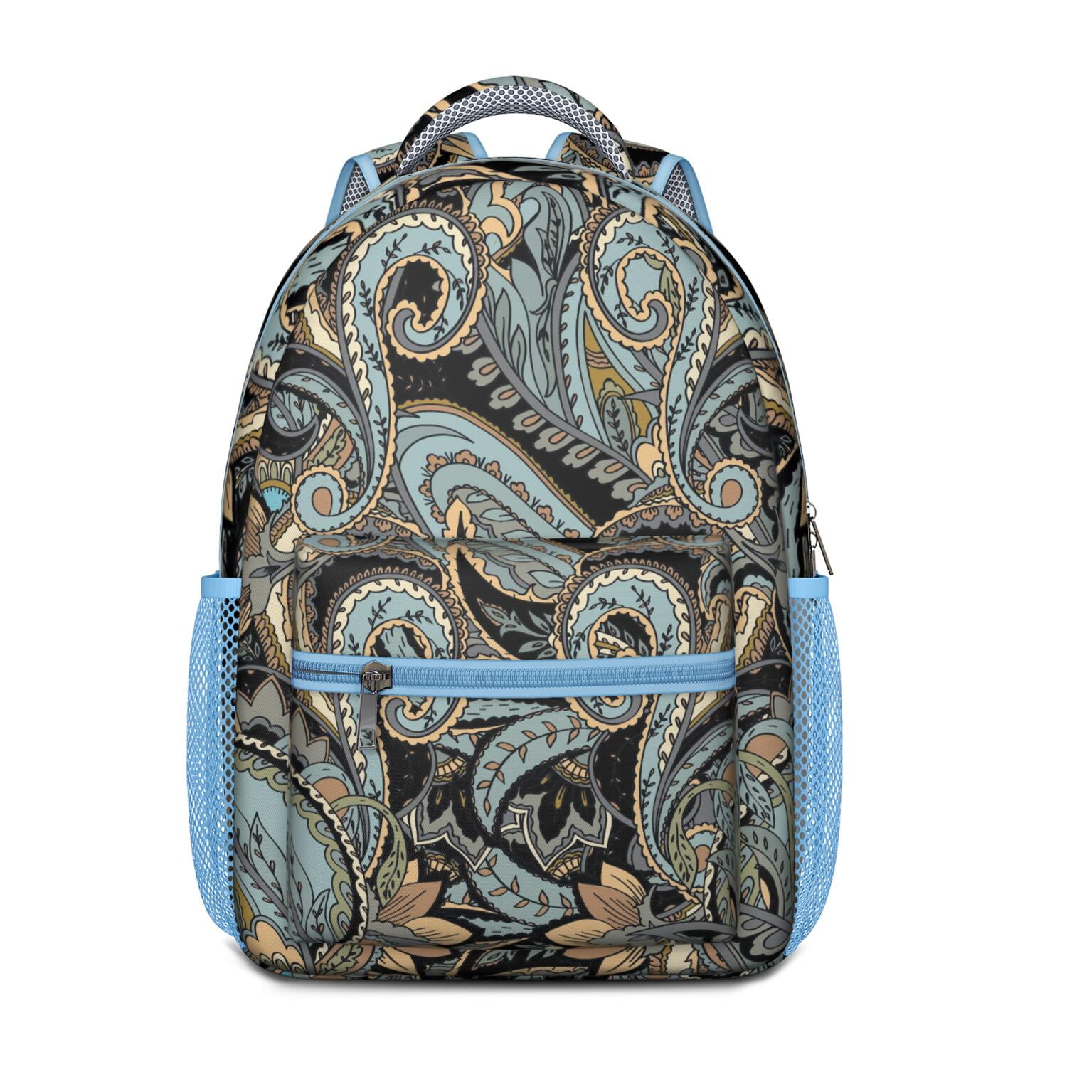 Ethnic Abstract Paisley Backpack - Vintage Waterproof School Bag with ...