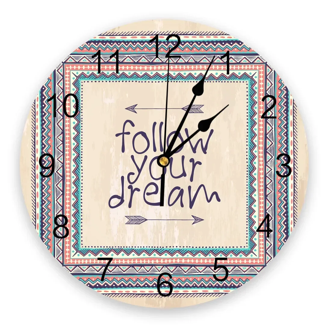 Ethnic Arrow Of Arab Tribes 3d Wall Clock Modern Design Farmhouse Decor Kitchen Vintage PVC ...