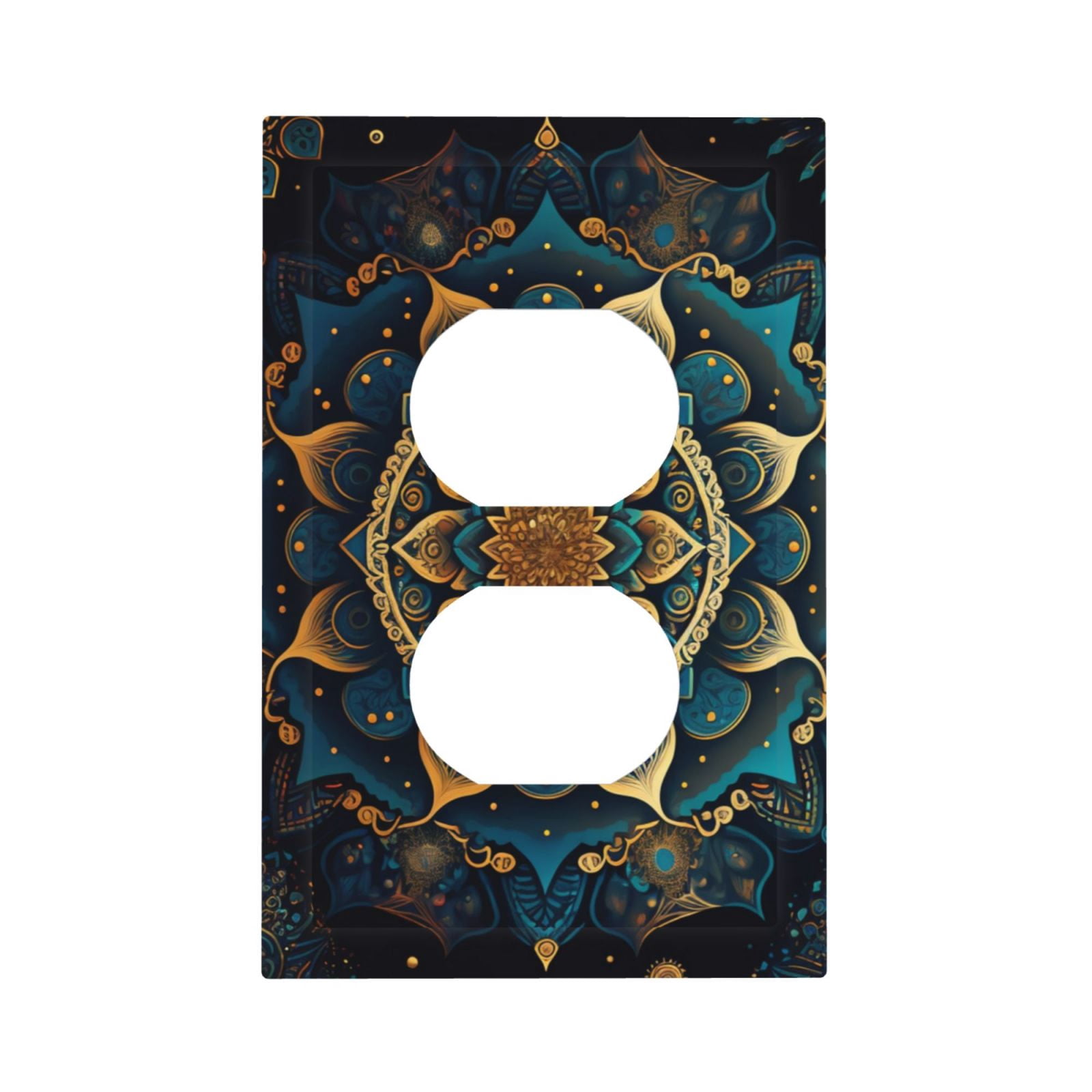 Ethnic Bohemian Mandala Geometric Duplex Wall Plate 1 Gang Decorative ...