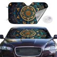 Ethnic Bohemian Mandala Geometric Windshield Sunshade Sun Shade Front ...