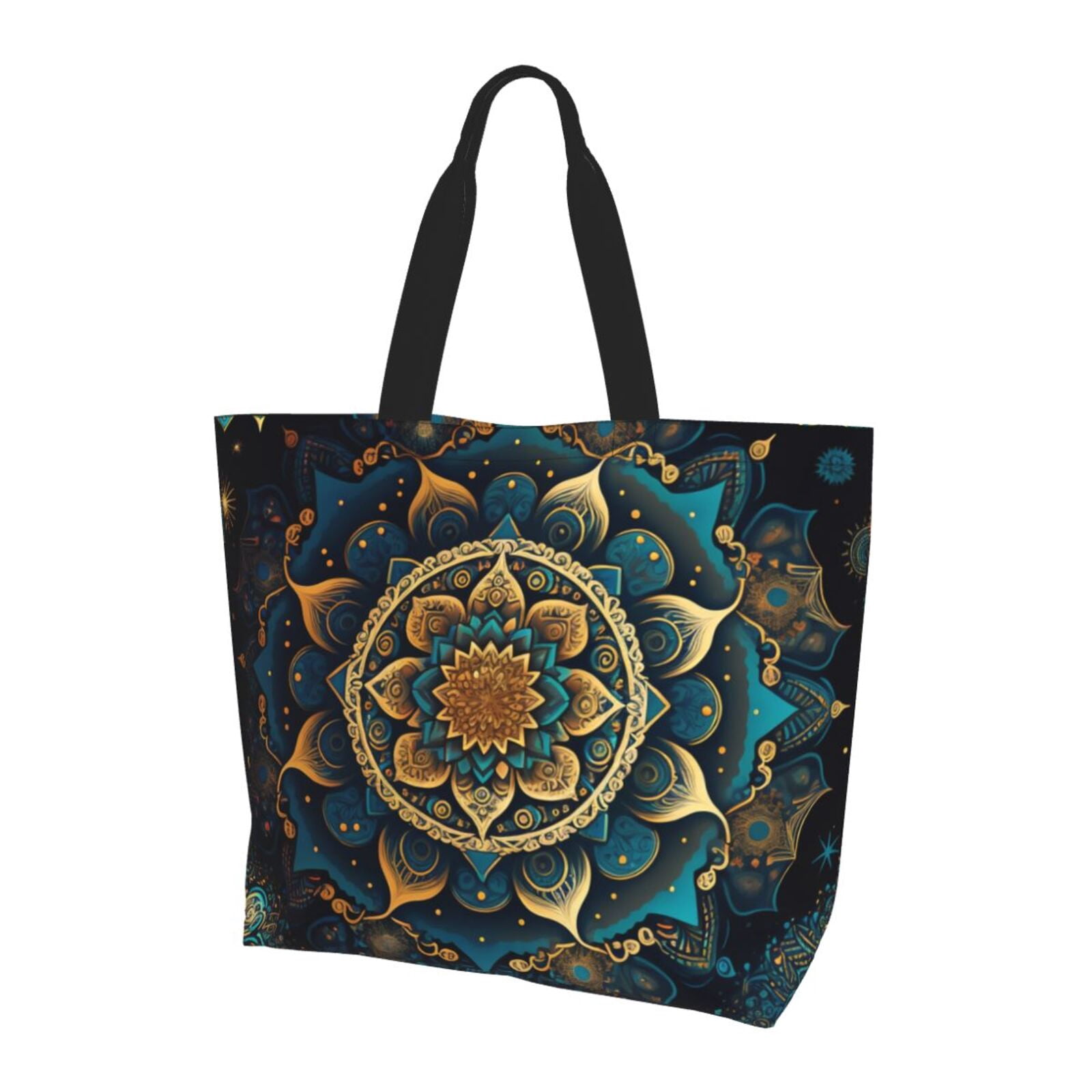 Ethnic Bohemian Mandala Geometric Women Reusable Bag Large Shoulder ...
