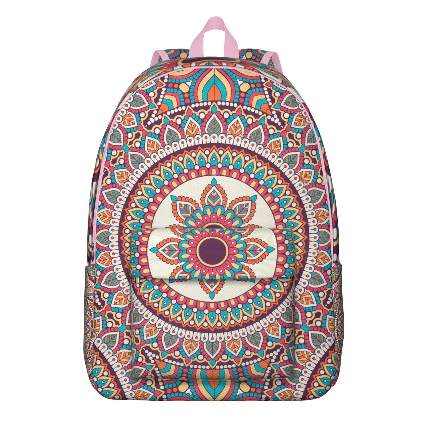 Ethnic Boho Backpack, Durable School Bag with Traditional Tribal and ...