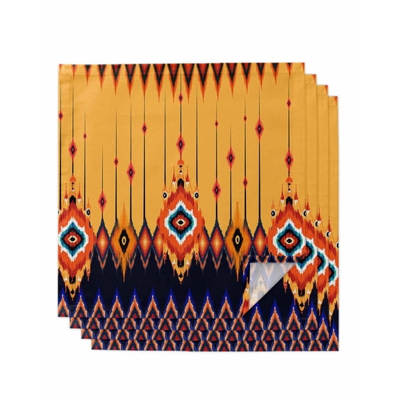 Ethnic Boho Cloth Napkins Set of 4 Reusable Dinner Napkins, Vintage ...