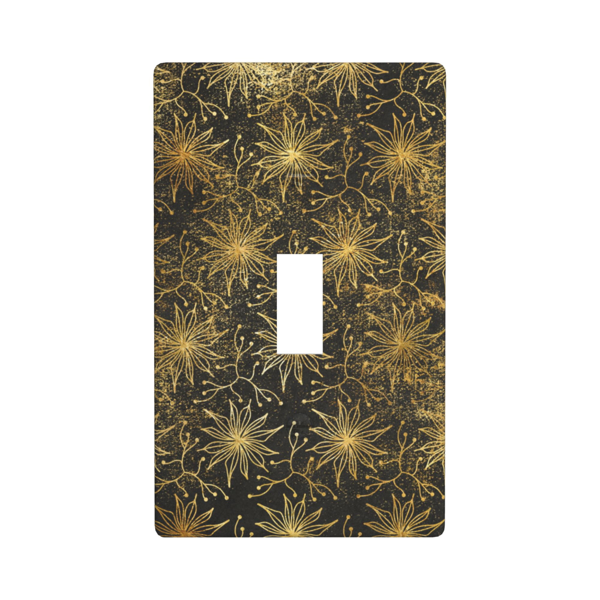 Ethnic Boho Pattern Golden Single Toggle Light Switch Plate Decorative ...