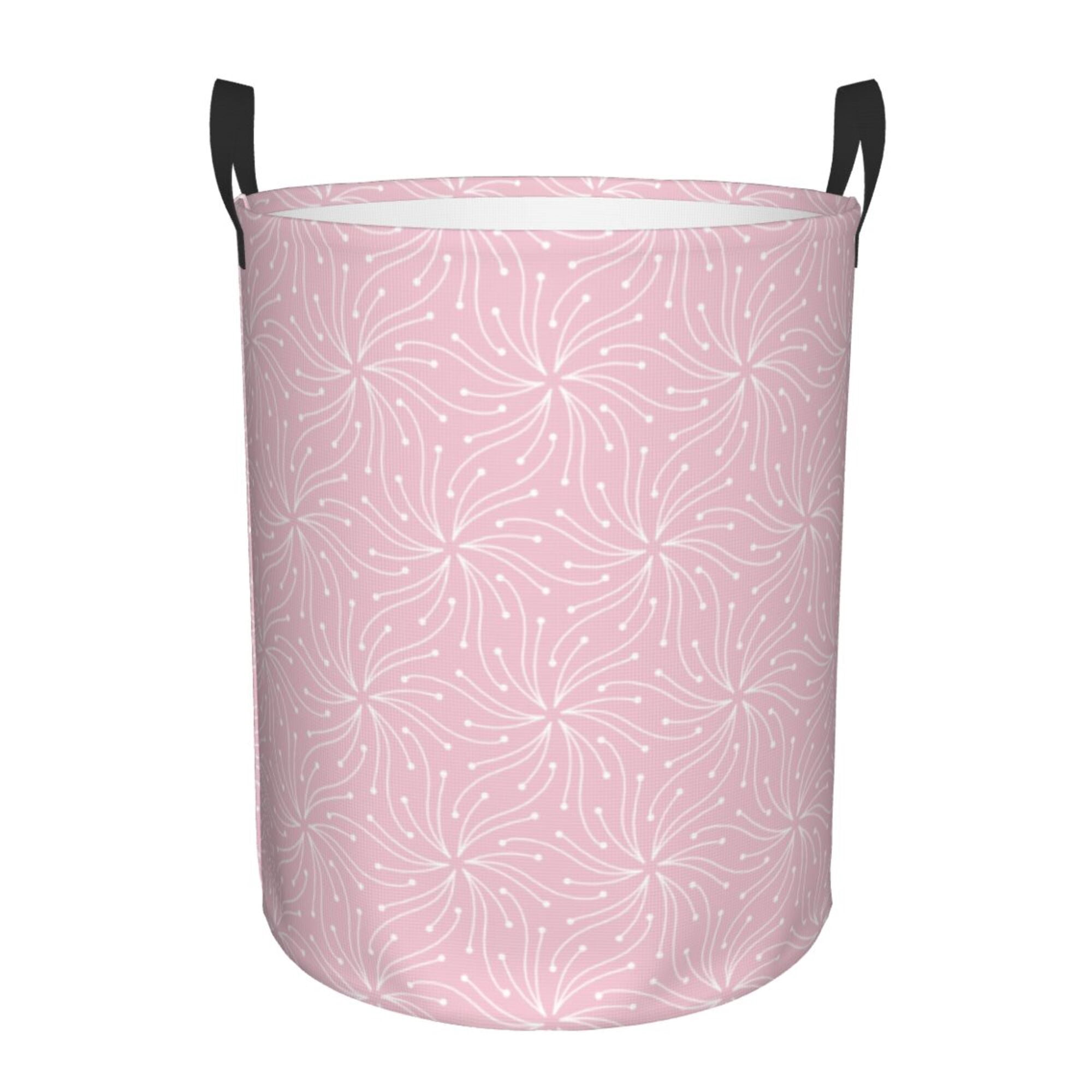 Ethnic Boho Pattern Rose Circular Laundry Basket (With Handle ...