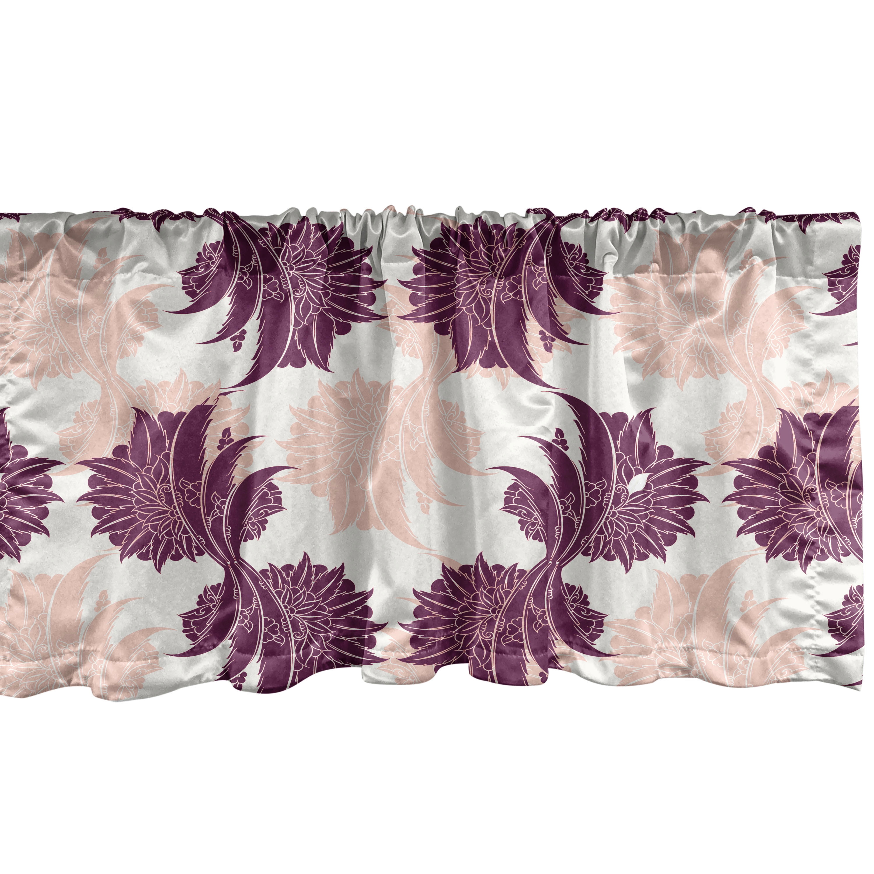 Ethnic Boho Window Valance, Modern Bohemian Themed Repetitive Swirly ...