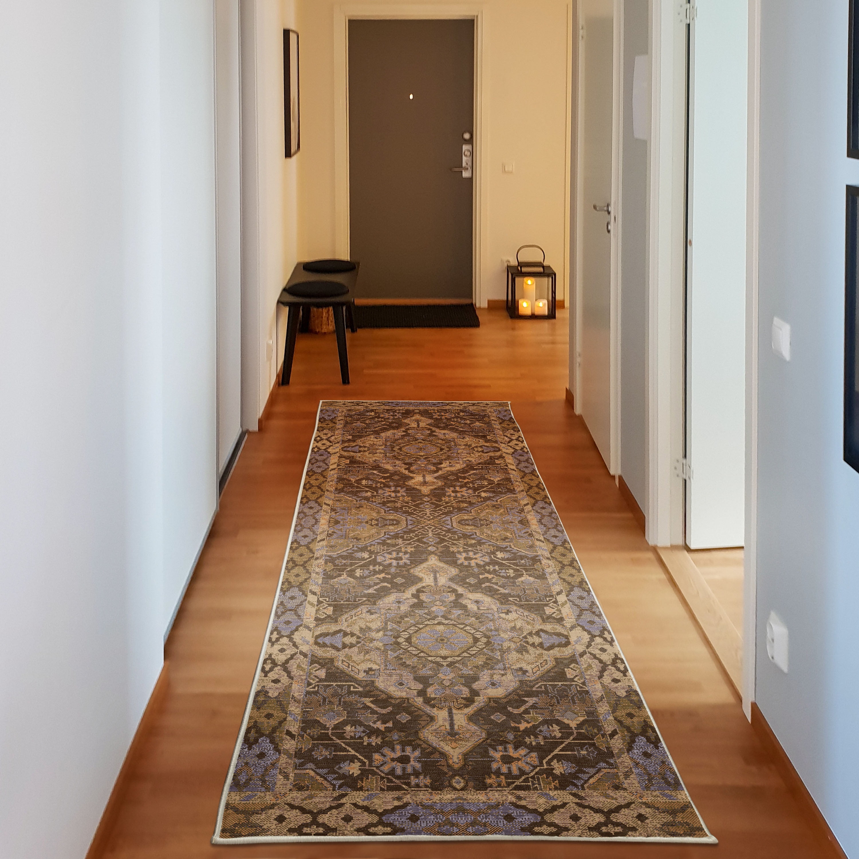 Ethnic Decorative Rug, Geometric Abstract Shapes from Past Art of ...