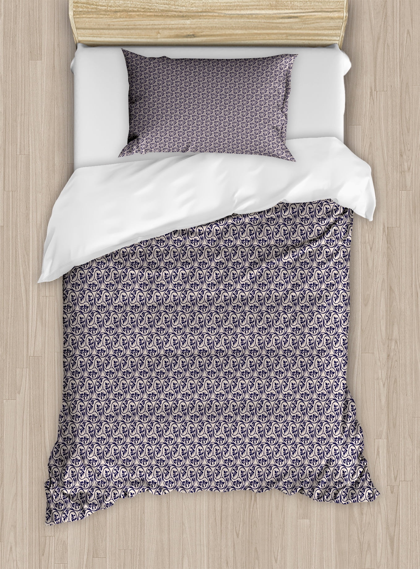 Ethnic Duvet Cover Set, Middle Eastern Traditional Floral Pattern ...