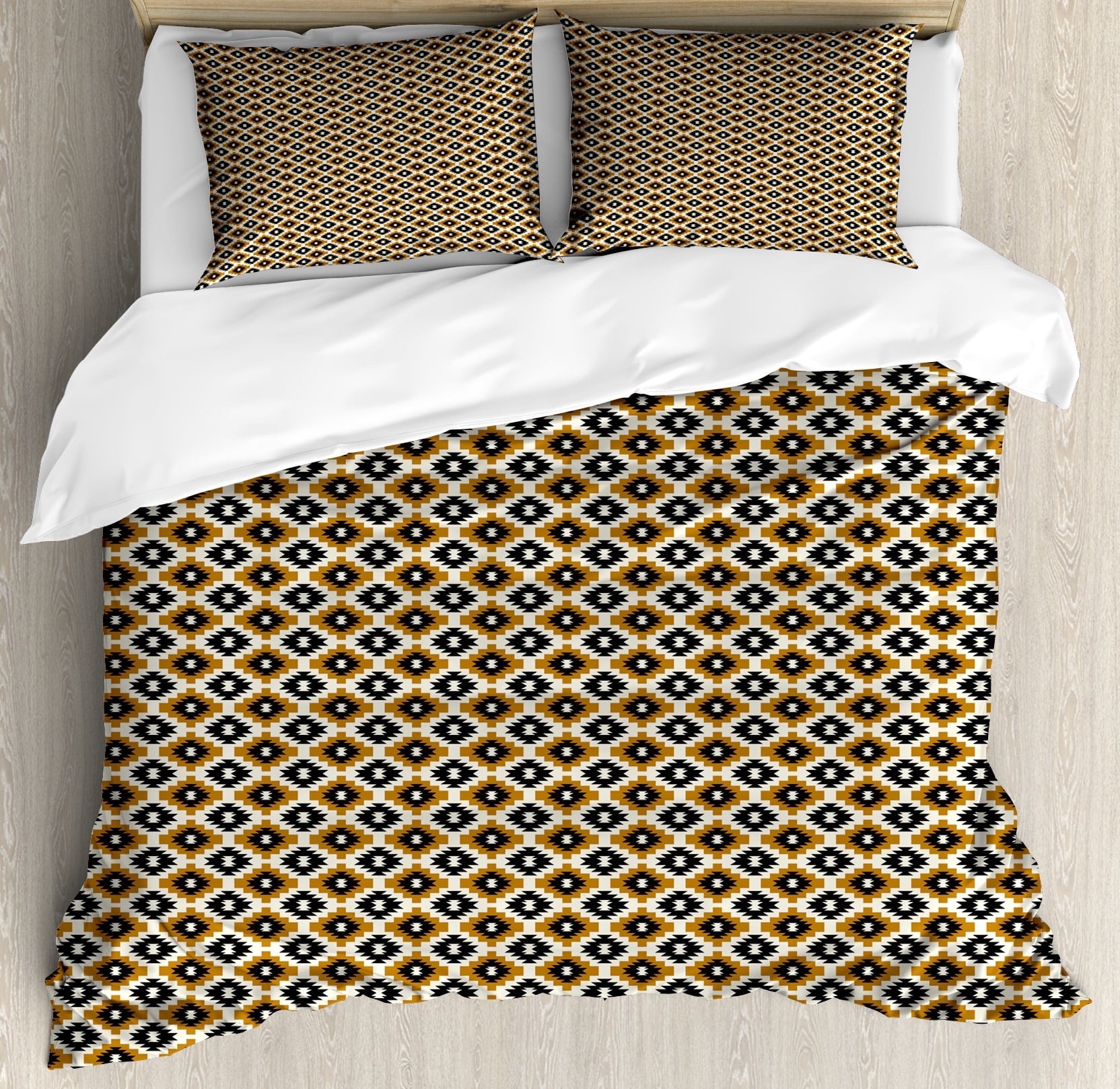 Ethnic Duvet Cover Set, Orient Aztec Pattern Ornamental and Traditional ...