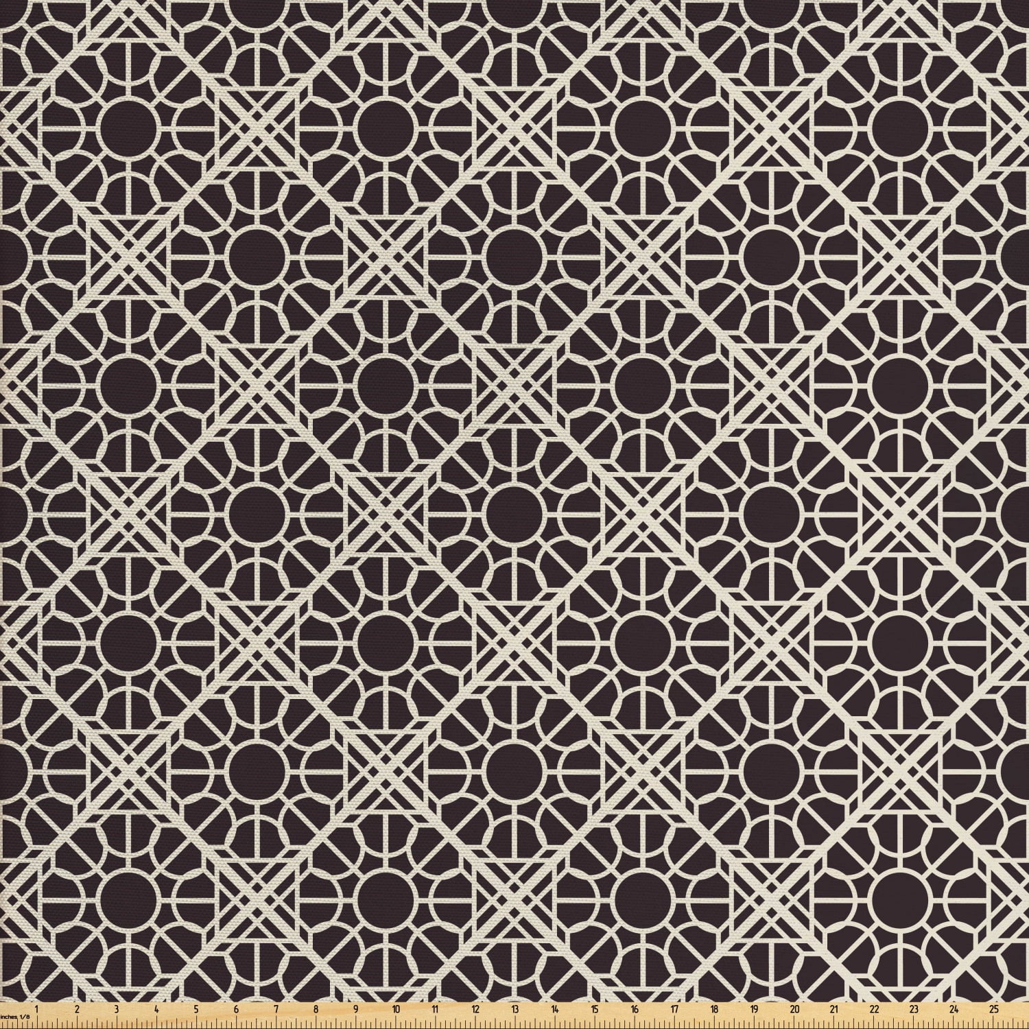 Ethnic Fabric by the Yard, Traditional Lacy Style Geometric Circles in ...