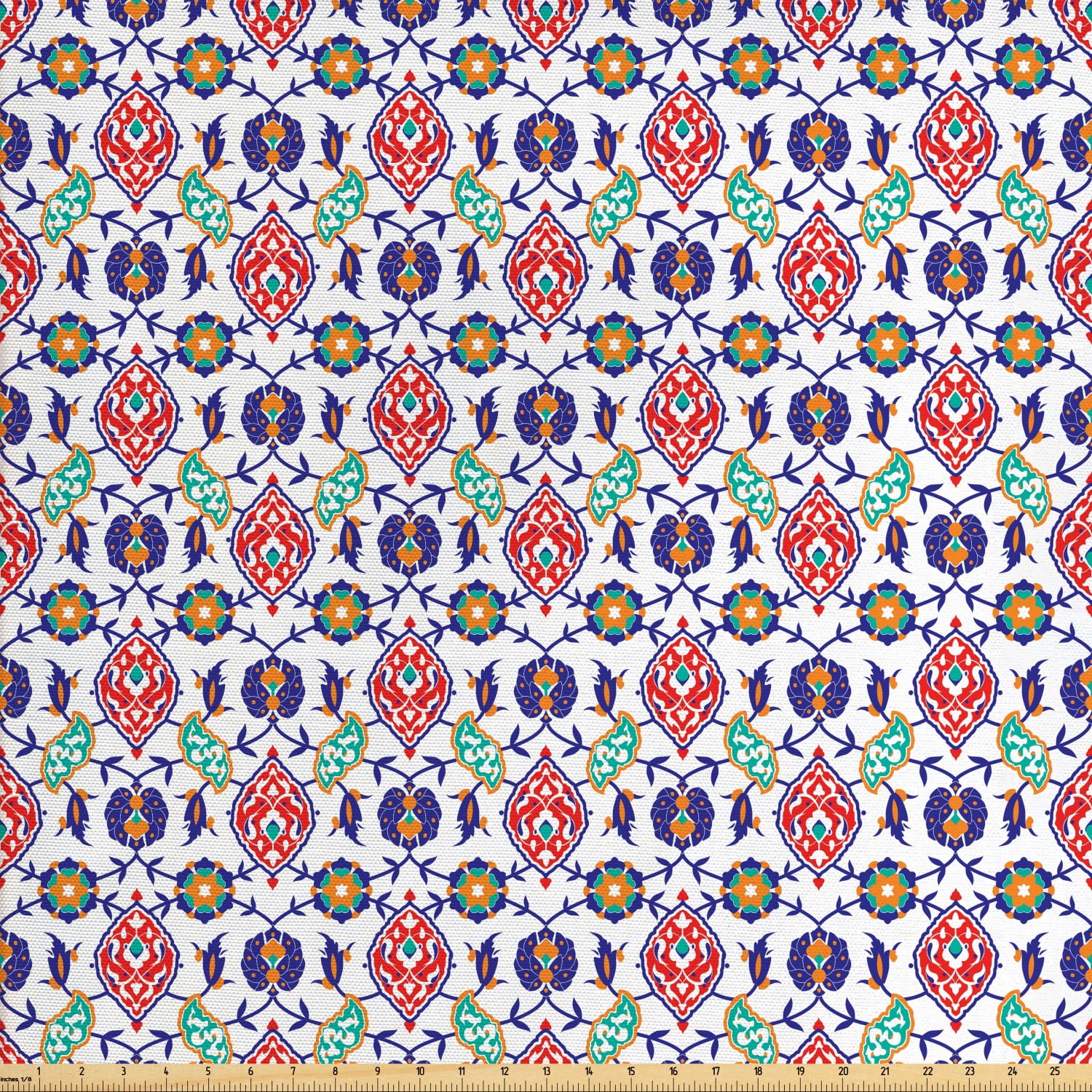 Ethnic Fabric by the Yard, Traditional Middle Eastern Pattern with ...