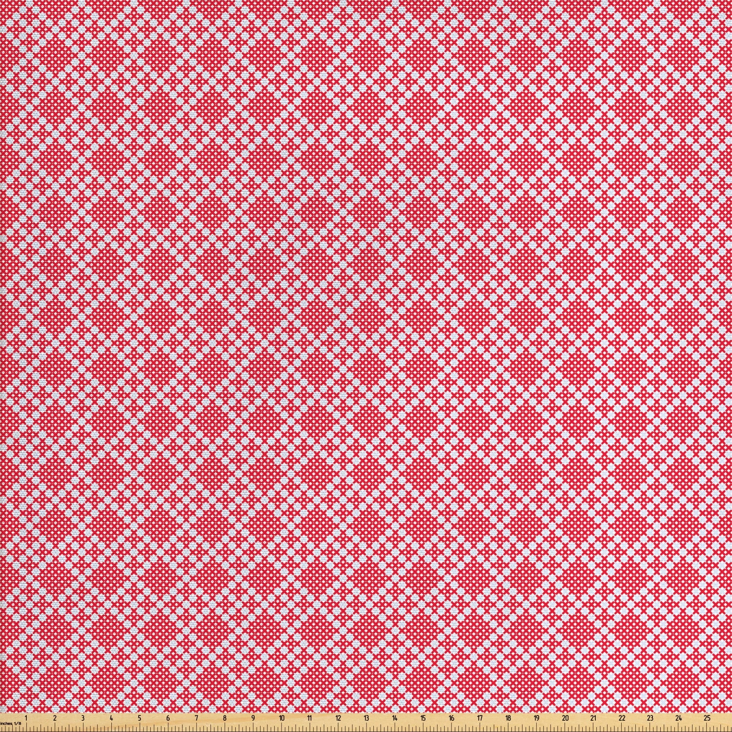 Ambesonne Ethnic Fabric by the Yard Upholstery, Russian Slavic Stitch ...