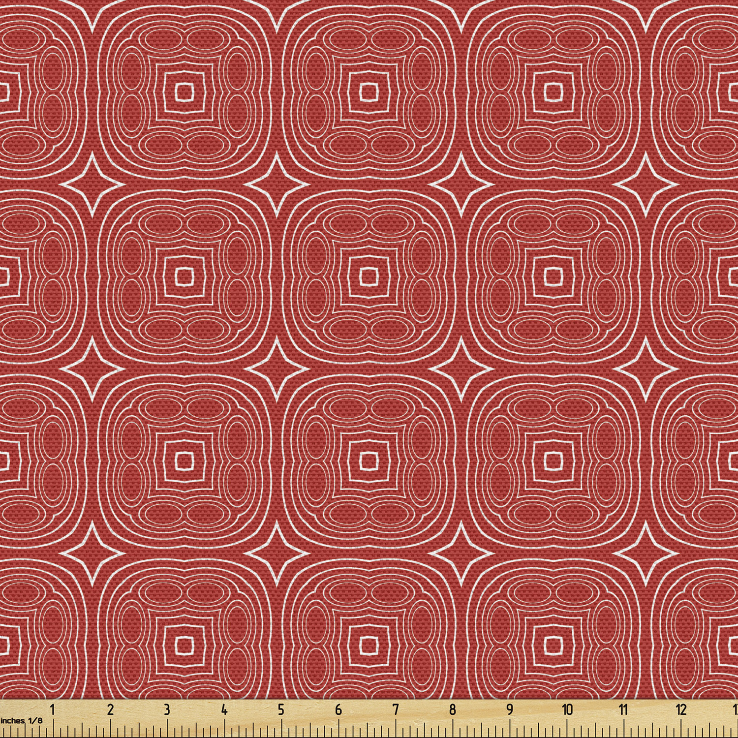 Ambesonne Ethnic Fabric by the Yard Upholstery, Diagonal Oriental ...