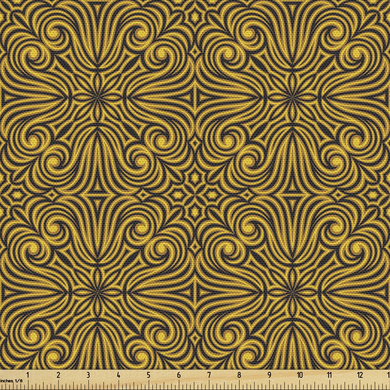 Ambesonne Ethnic Fabric by the Yard Upholstery, Victorian Royal ...