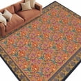 Ethnic Flowers 5'x7' Area Rugs Abstract Red Purple Floral Brown Yellow ...