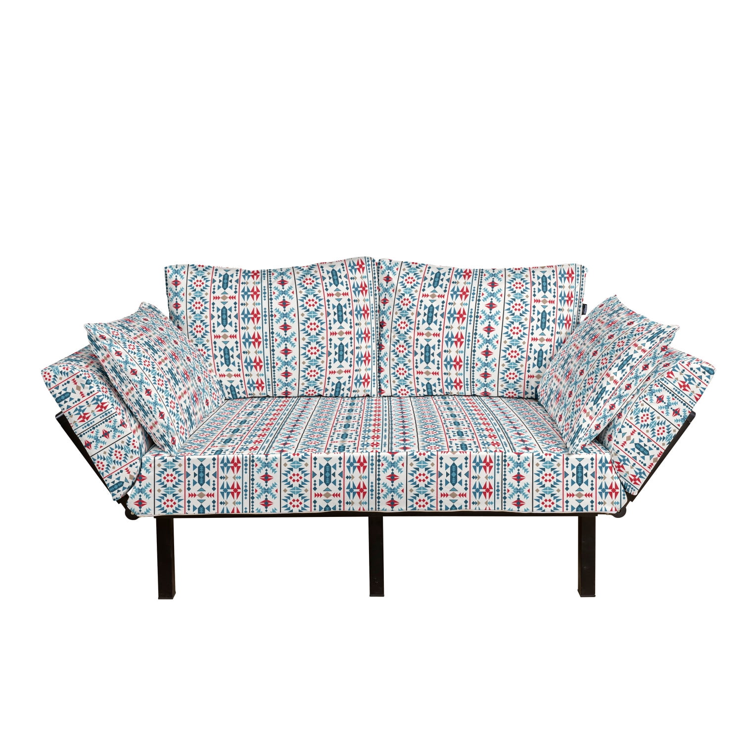 Ethnic Futon Couch, Native Traditional Art with Mexican Cultural ...