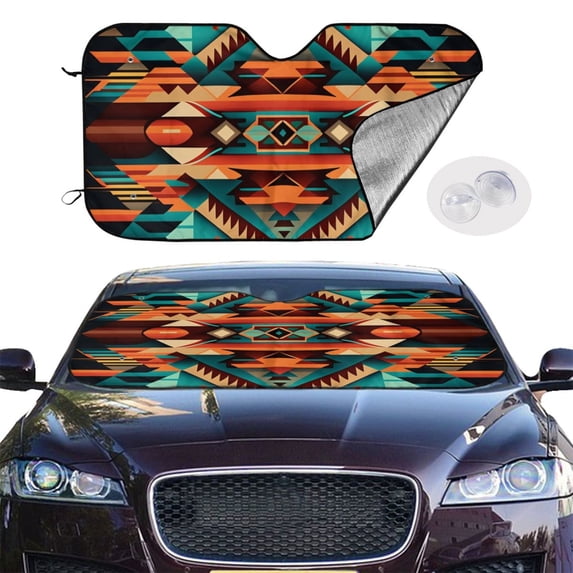 Ethnic Geometric Navajo Native American Tribal Abstract Windshield ...