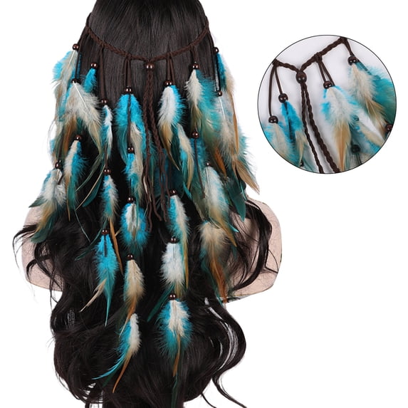 Ethnic Headband with Beads Decors Unique Hair Hoop Women Bride Wedding ...