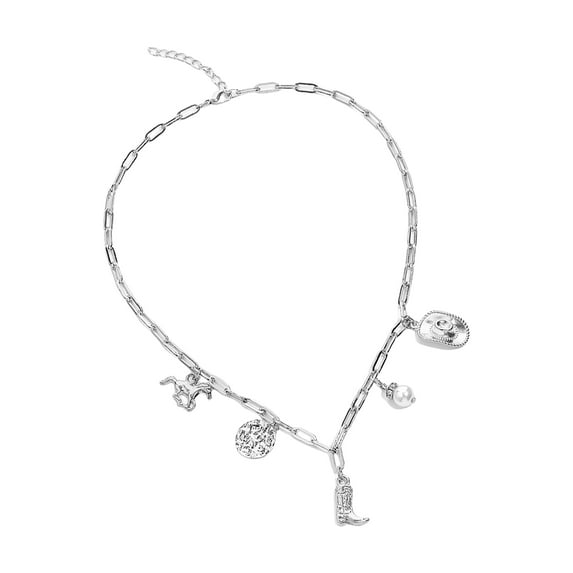 Ethnic Inspired Necklace Featuring Cowboy Hat and Boot Charm Perfect ...