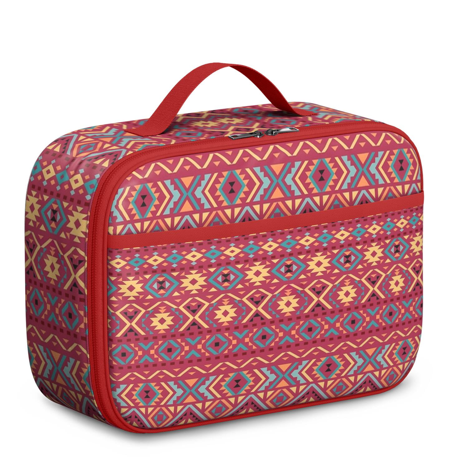 Ethnic Insulated Lunch Bag for Adults, Small Leakproof Lunch Tote with ...