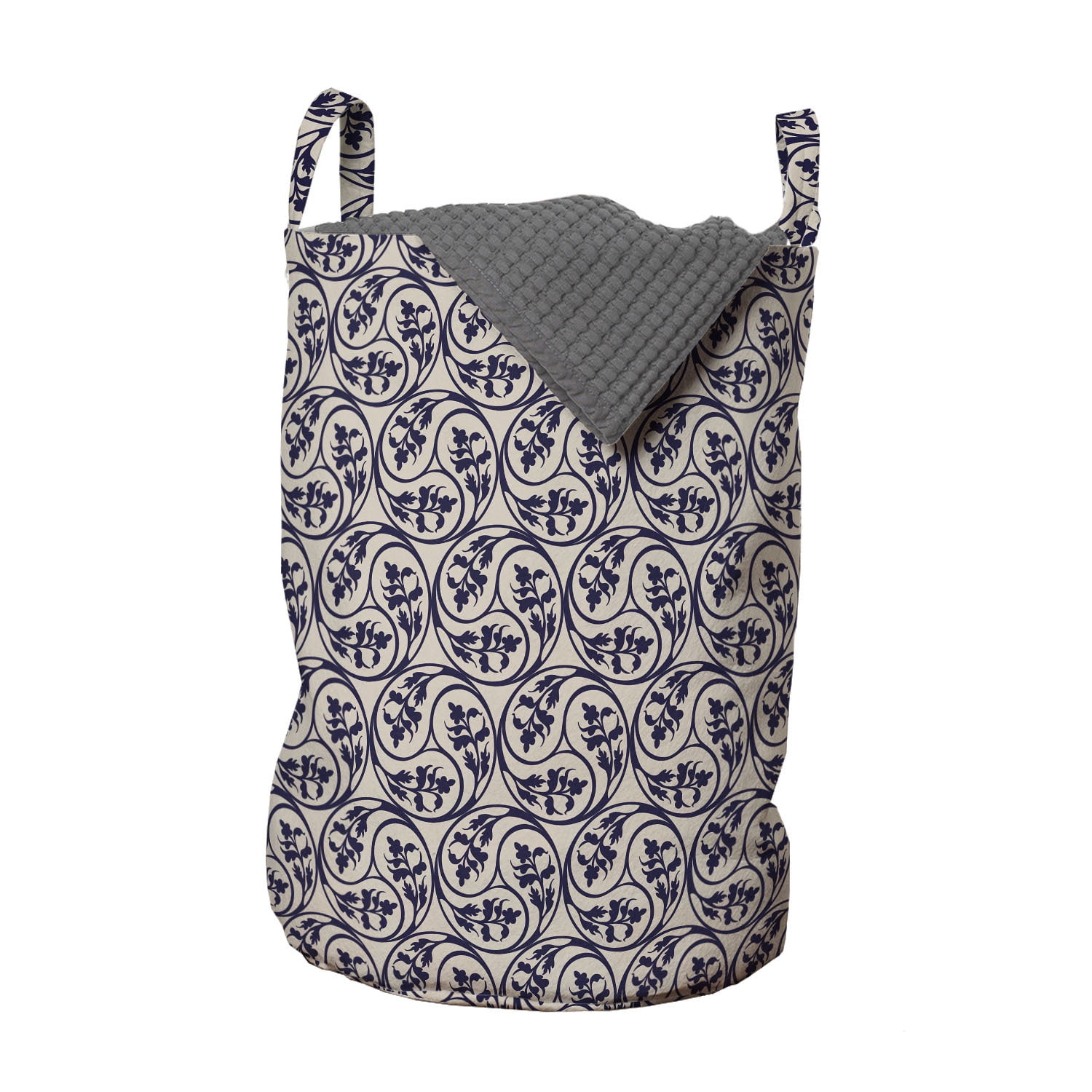 Ethnic Laundry Bag, Middle Eastern Traditional Floral Pattern Inside ...