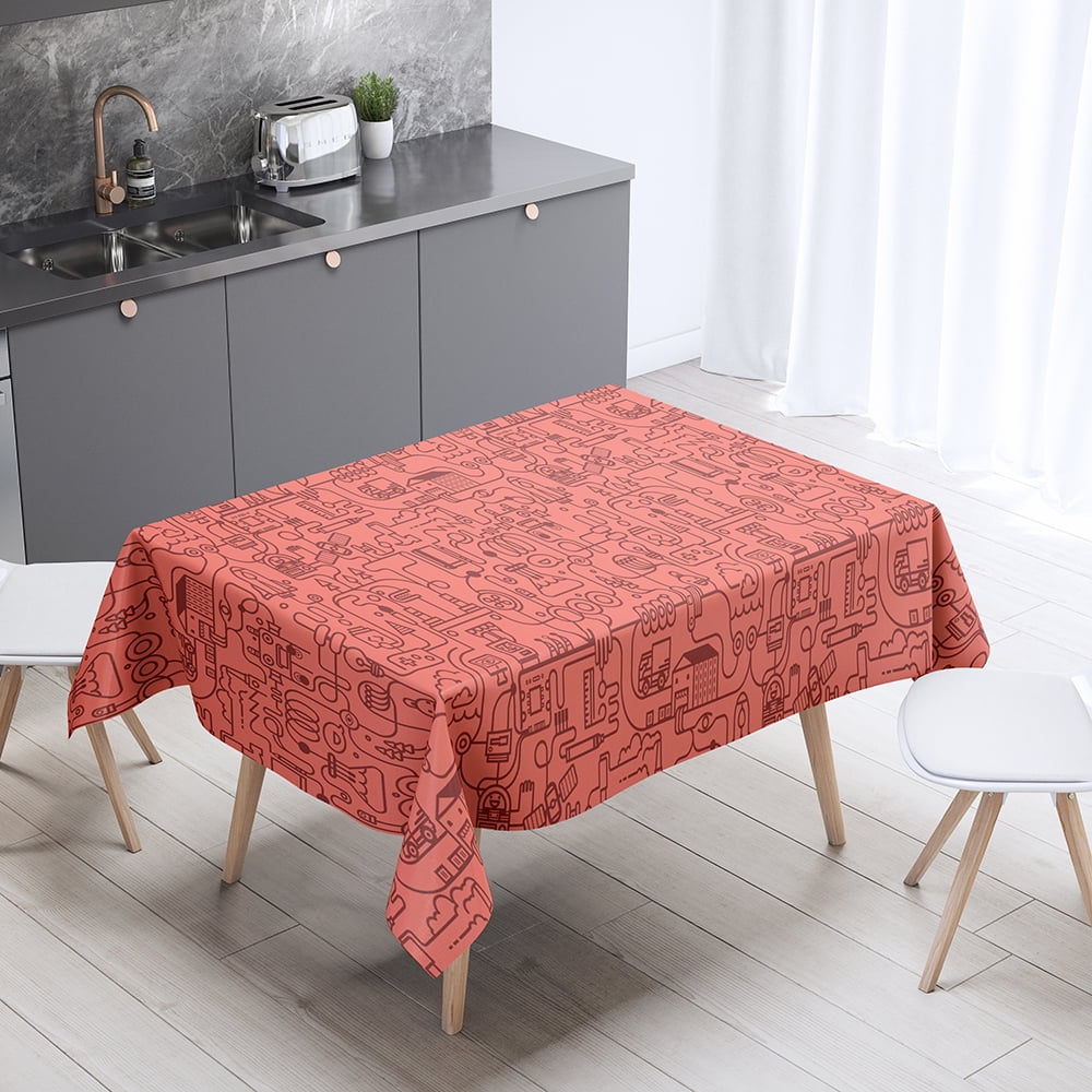 Ethnic Mandala Print Pattern Dining Table Tablecloth Home r Rectangular ...