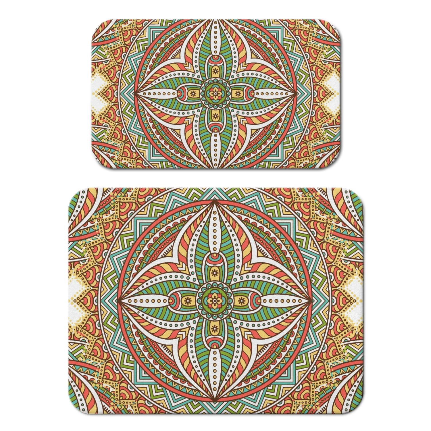 Ethnic Mandala Sacred Dish Drying Mat, Mystic Ethnic Absorbent Coffee ...