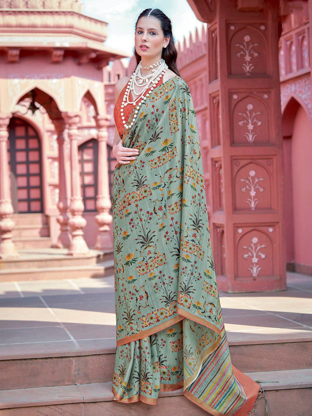 Ethnic Motifs Bagh Sarees - 27390520 - Walmart.com
