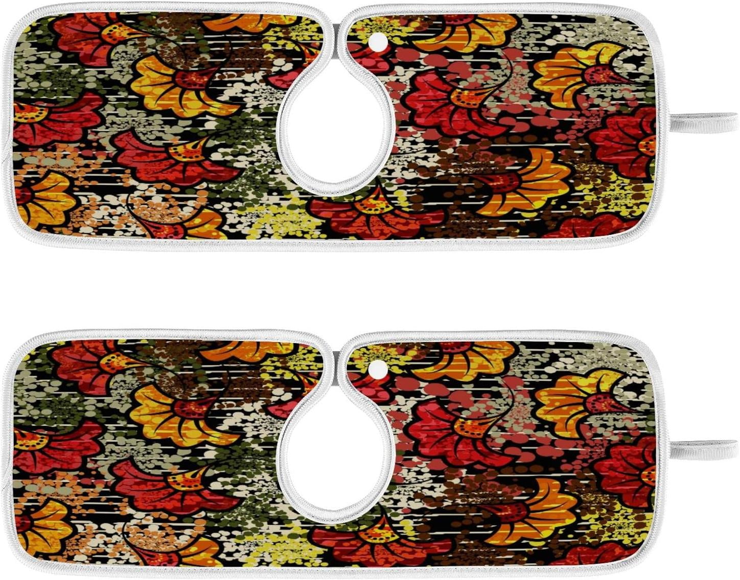 Ethnic Motifs Floral Sink Splash Guard for Faucet 2 Packs Faucet ...