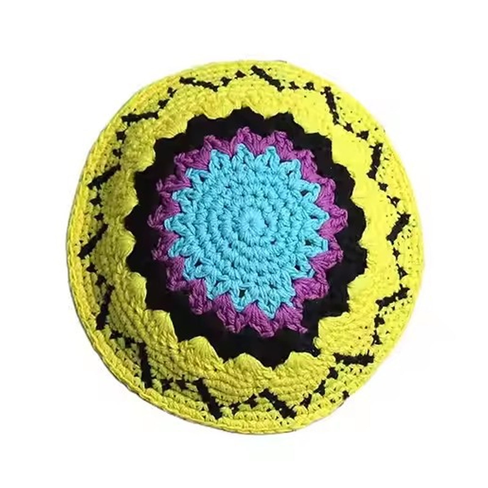 Ethnic Muslims Men Prayer Hat Crocheted Kippah Kufi Hat Comfortable ...