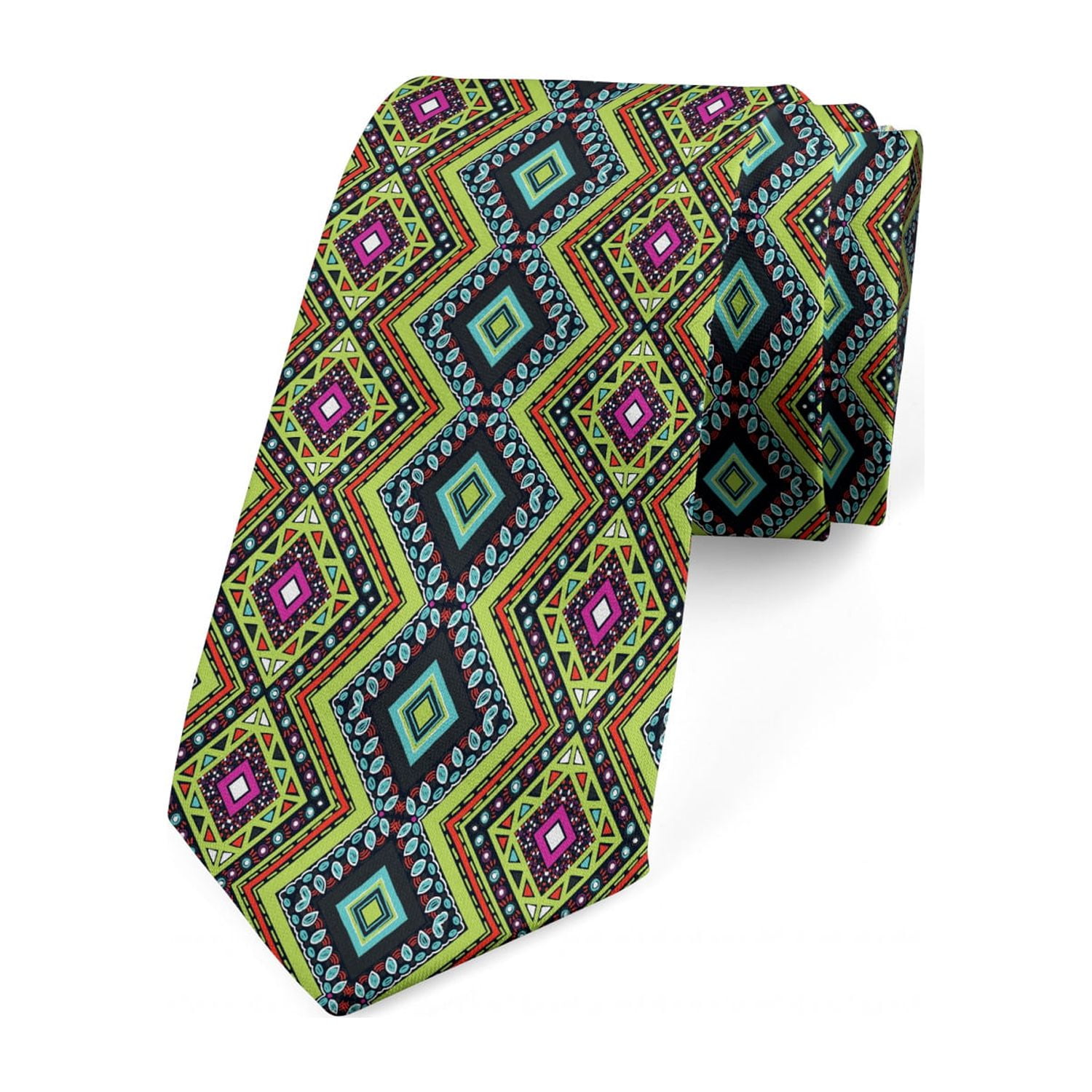 Ethnic Necktie, Mexican Vibrant Art, Dress Tie, 3.7", Multicolor, by ...