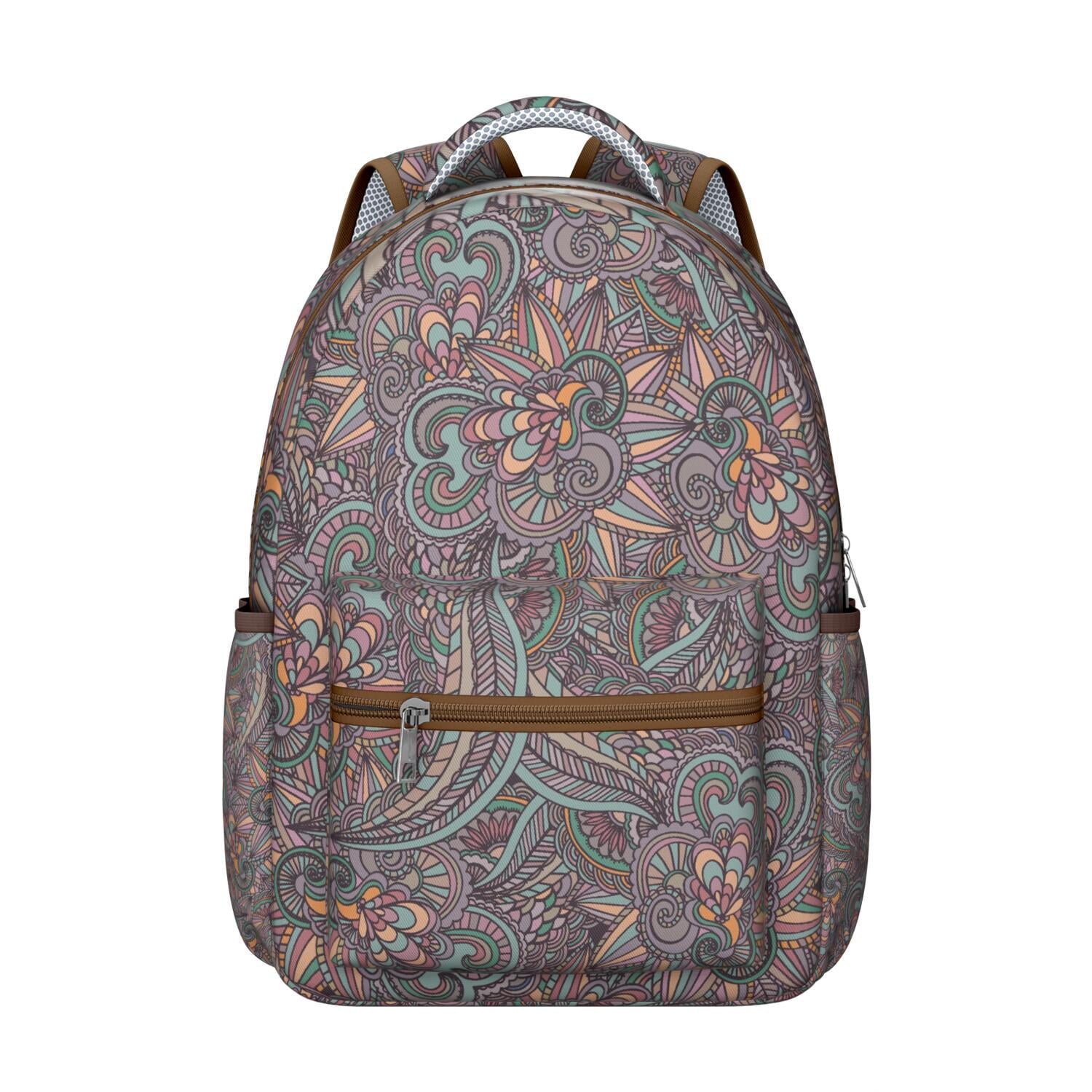 Ethnic Paisley Boho School Backpack Lightweight Students’s Backpack ...