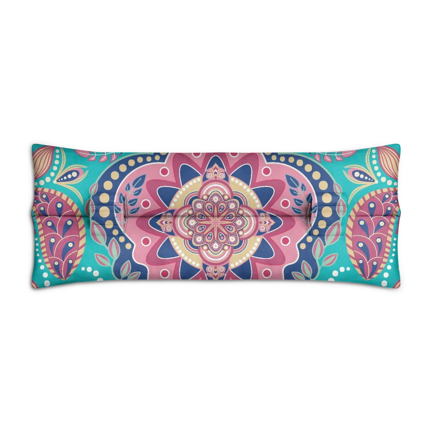 Ethnic Paisley Floral Pillow & Seatbelt Cushion - Adjustable Straps ...