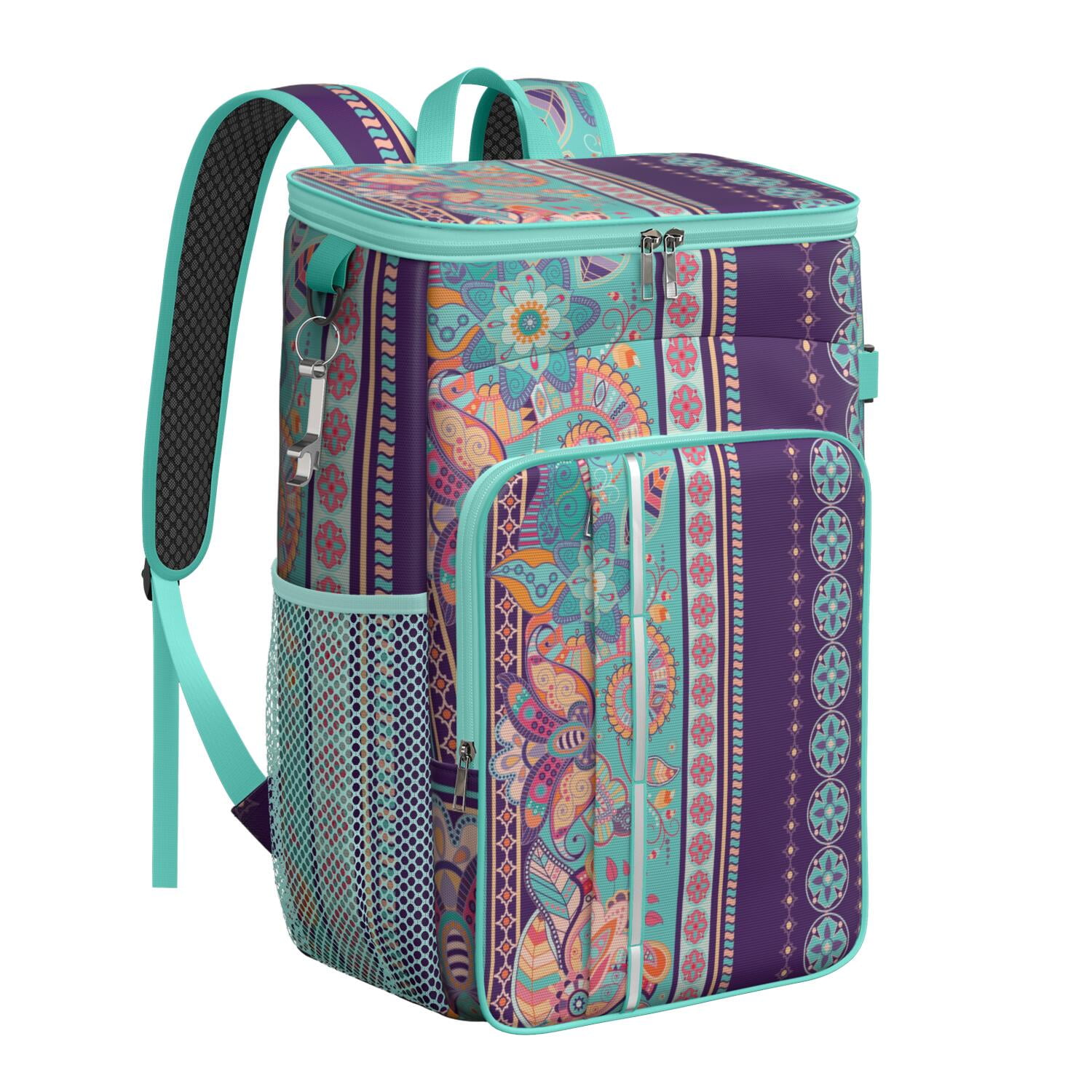 Ethnic Paisley Insulated Backpack Cooler, Leak-Proof & Waterproof ...
