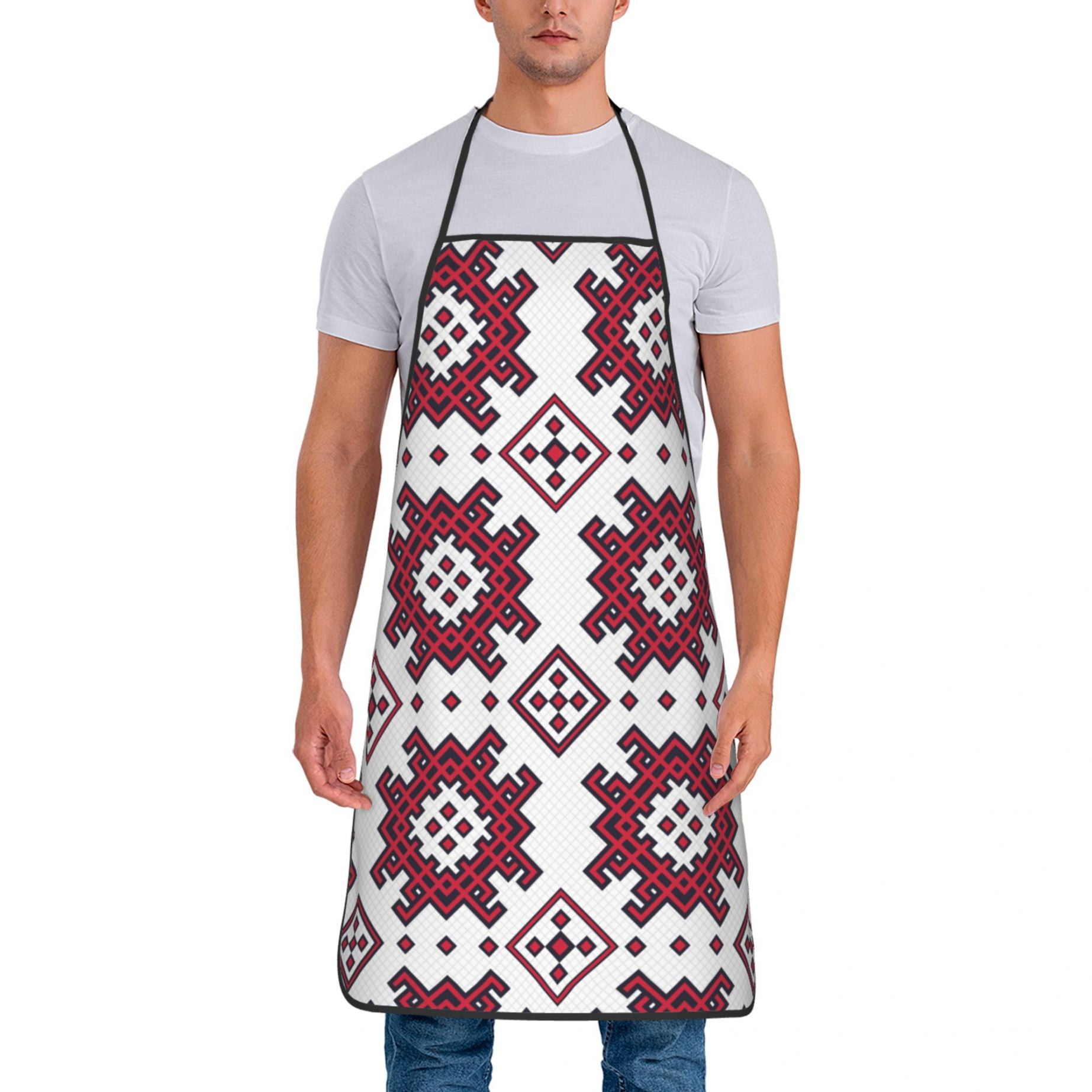 Ethnic Pattern Aprons For Women Men Waterproof Apron Kitchen Chef Cooking Bbq